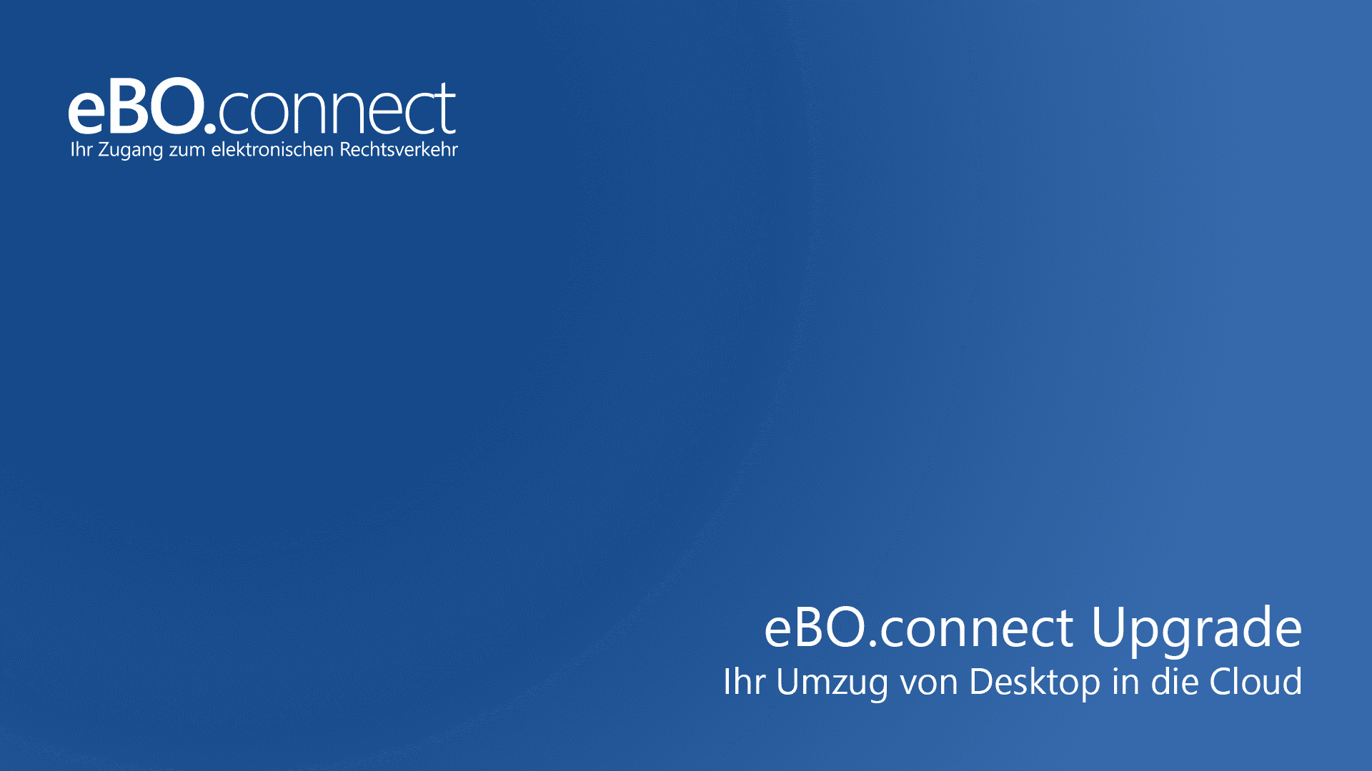 eBO.connect Upgrade: Unterschiede Desktop vs. Cloud Vorteile